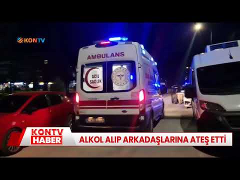 Alkol alıp arkadaşlarına ateş etti