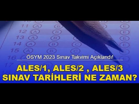 2023 ALES Sınav Tarihleri
