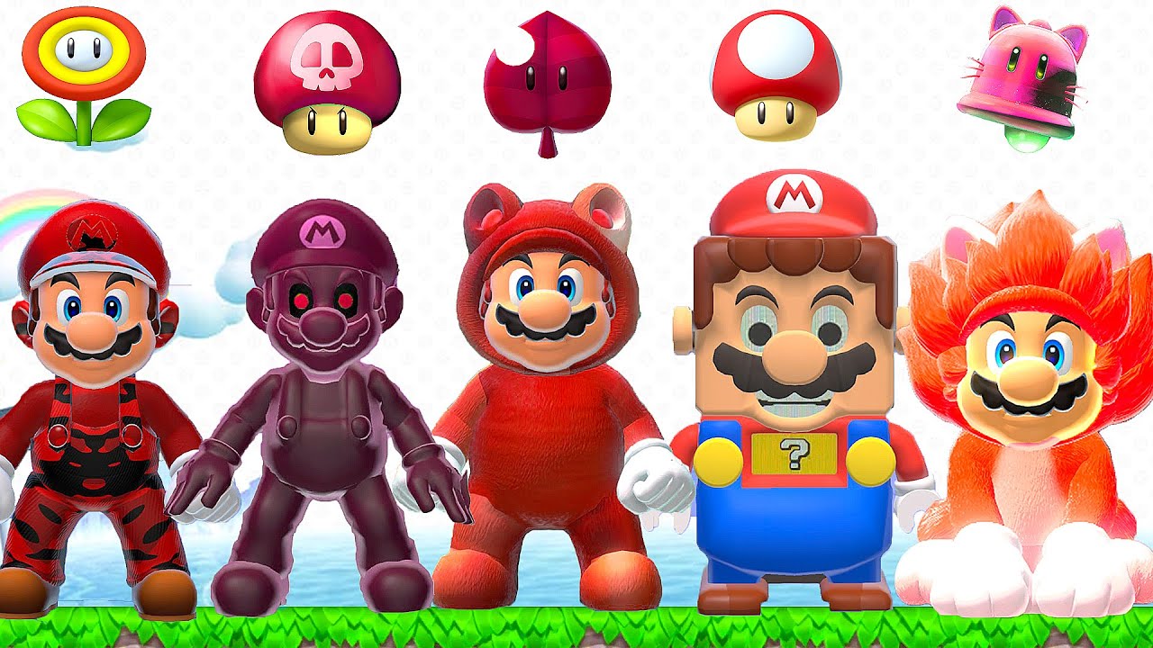 All RED Mario Power-Ups in Super Mario 3D World + Bowsers Fury - YouTube