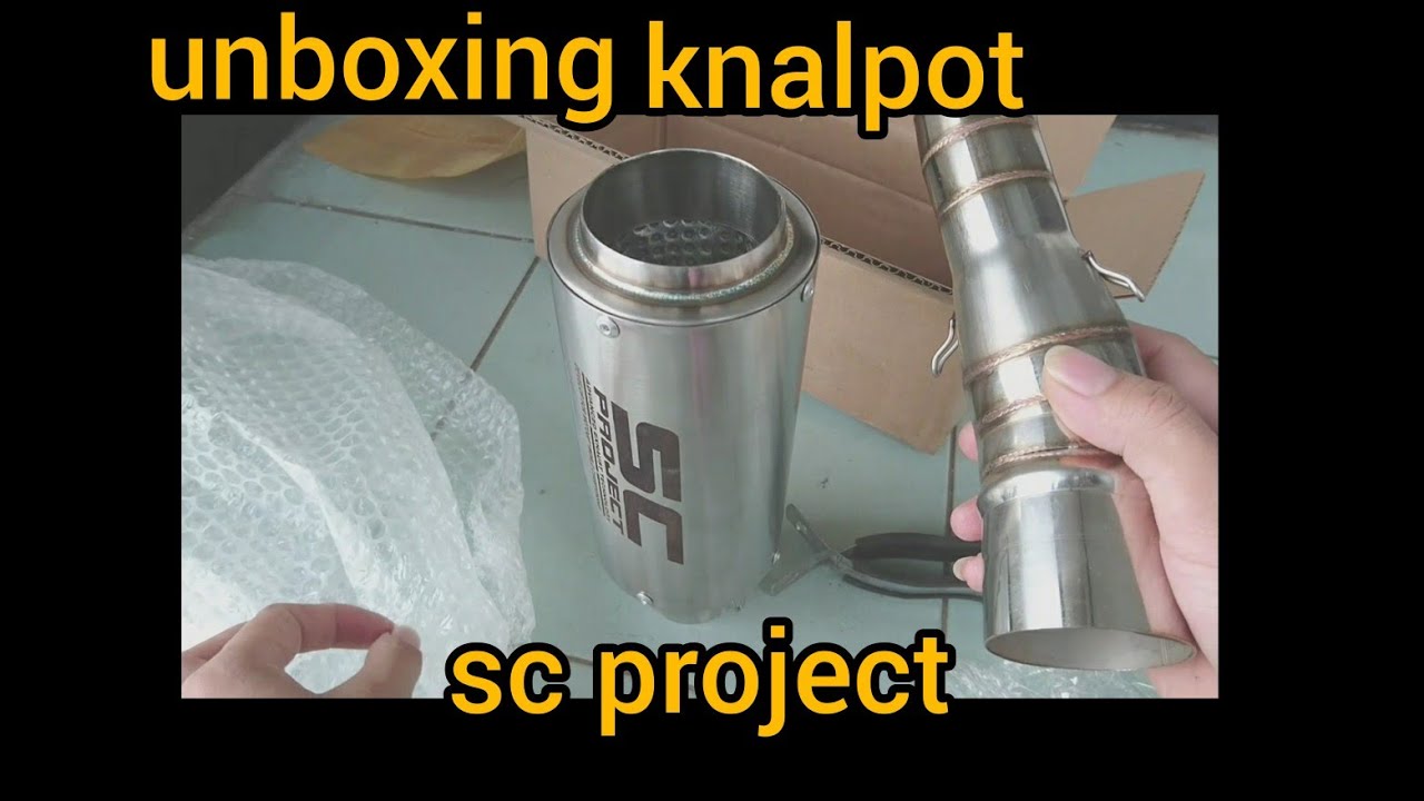unboxing knalpot SC project 100 ribuan - YouTube