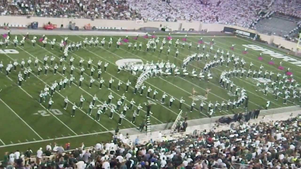 Michigan State Marching Band half time at BSU/MSU game August 31 2012 ...