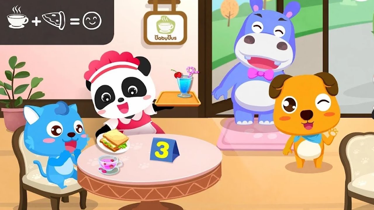 Baby Panda’s Summer Café | Cook Coffee & Dishes | BabyBus Game - YouTube