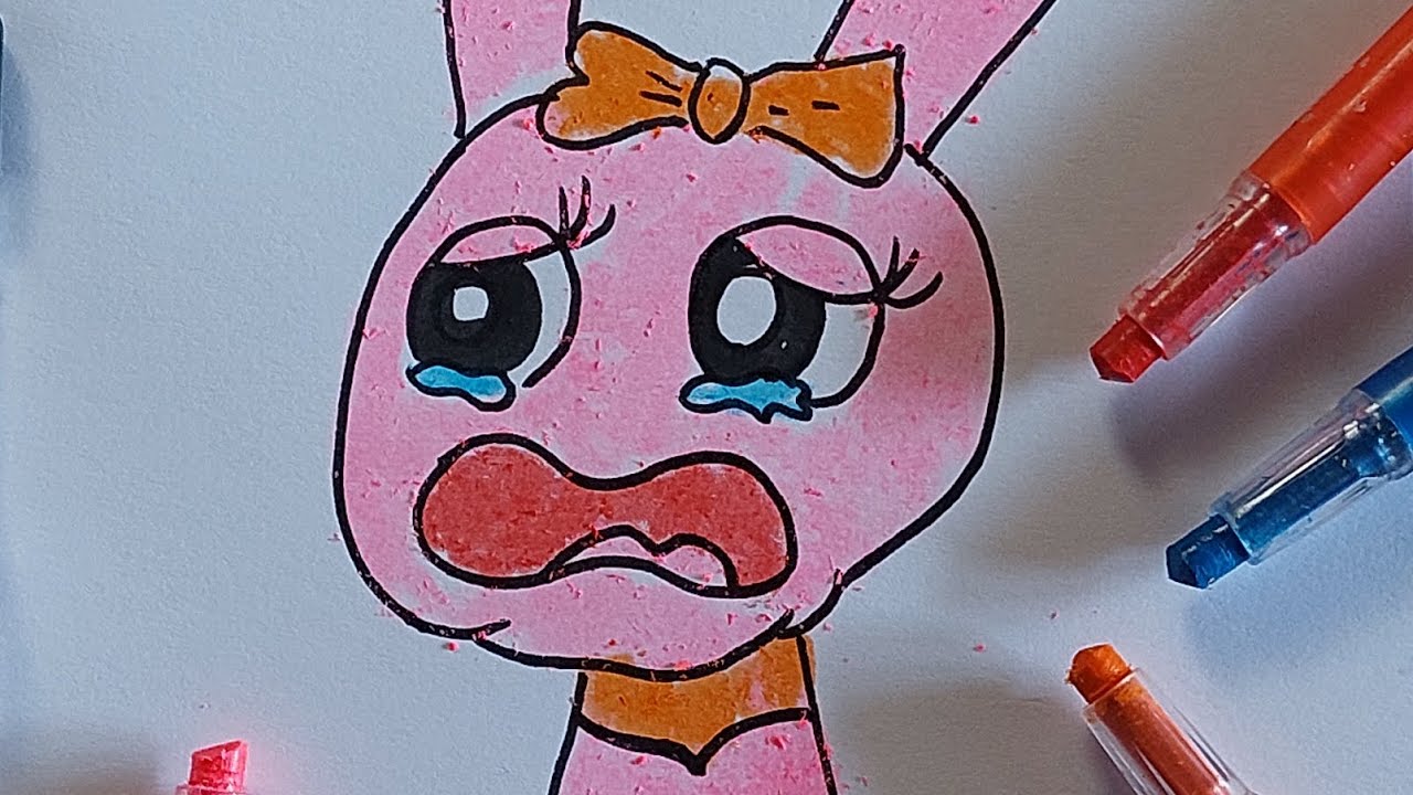 learn how to draw Sprunki pink crying characters step by step #art # ...