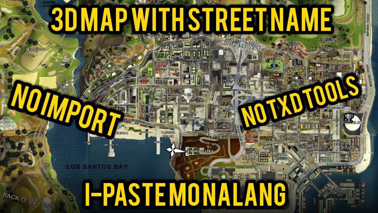 "3D MAP WITH STREET NAME" MOD TUTORIAL! (NO IMPORT) | GTA Samp Online ...