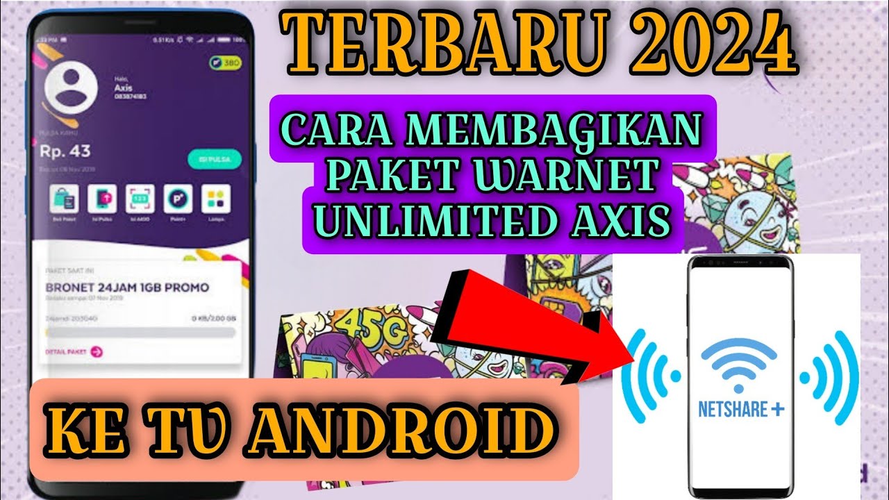 Cara Membagikan Paket Warnet Unlimited Axis Ke TV Android Dengan Aplikasi NETSHARE - YouTube