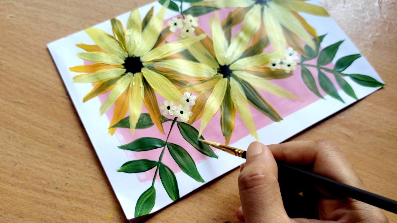 Paper wall mate painting || easy way to paper wallmate painting ideas ...