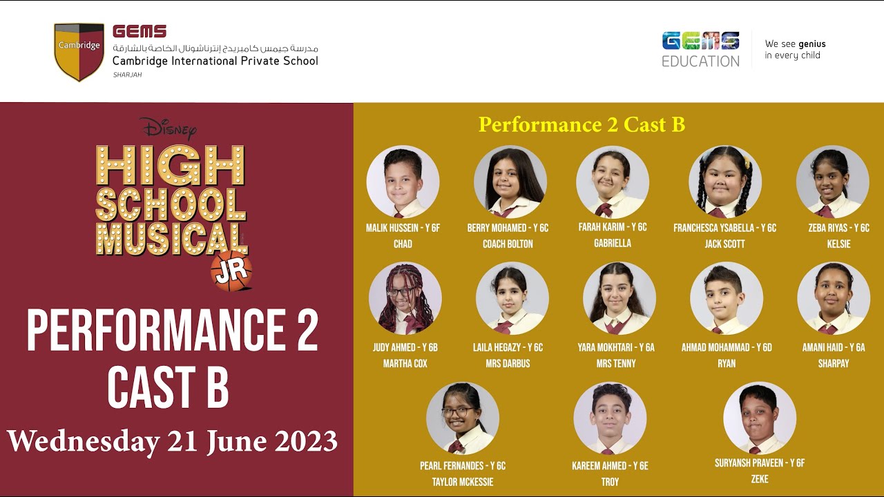 High School Musical Performance Day 02 - YouTube