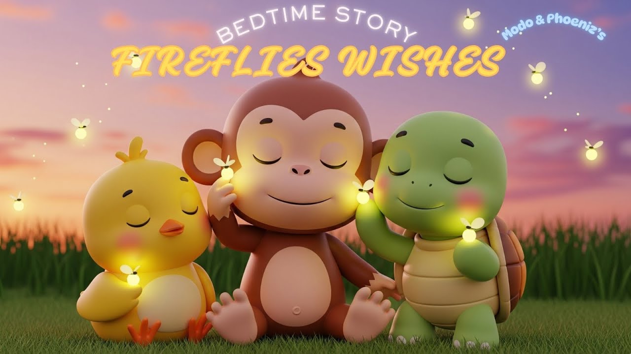Bedtime Story for Kids 🌟 | Fireflies Wishes – Mindful Breathing Sleep ...