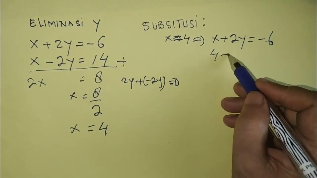 Materi Metode Gabungan Eliminasi dan Substitusi Sistem Persamaan Linear Dua Variabel (SPLDV ...