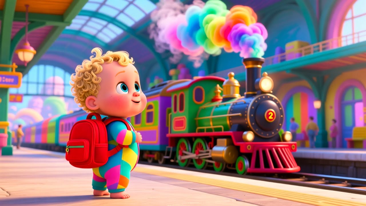 Baby’s Train Ride Fun Time 🚂🎶 Fun Adventure Song for Kids | Learn ...