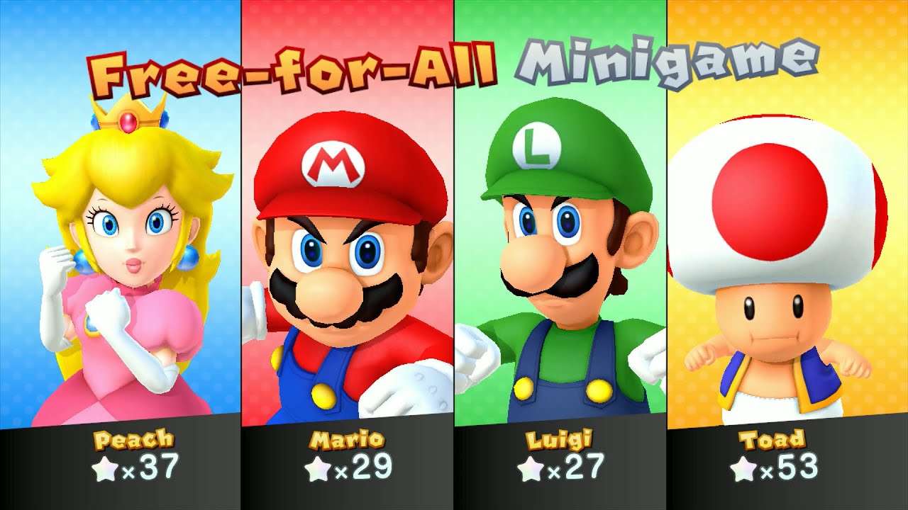 Mario Party 10 - Peach vs Mario vs Luigi vs Toad - Whimsical Waters ...