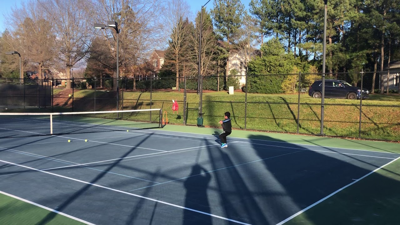 Nathan Ye tennis lesson Jan 2021 - YouTube