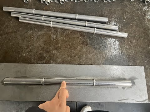 double head tube end forming machine 2 pieces beading - YouTube