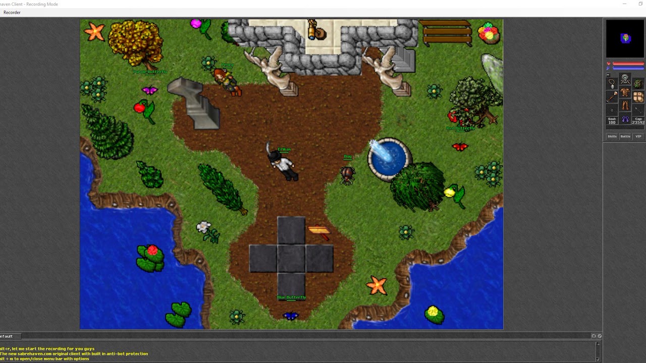 Sabrehaven.com Open Tibia OTS 7.92 Custom Client - YouTube