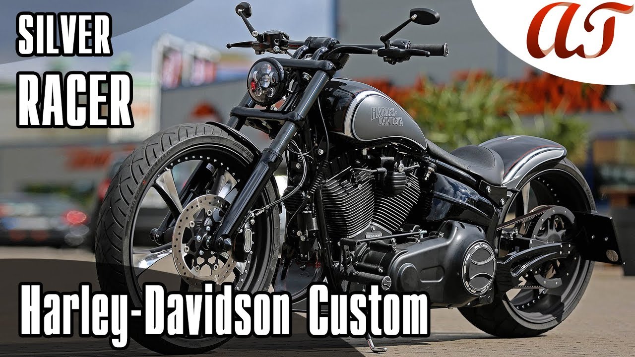 Harley-Davidson BREAKOUT Custom: SILVER RACER * A&T Design - YouTube