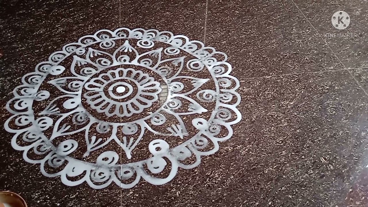 simple jhoti/how to make alpana deign/jhoti chita/laxmipuja alpana ...