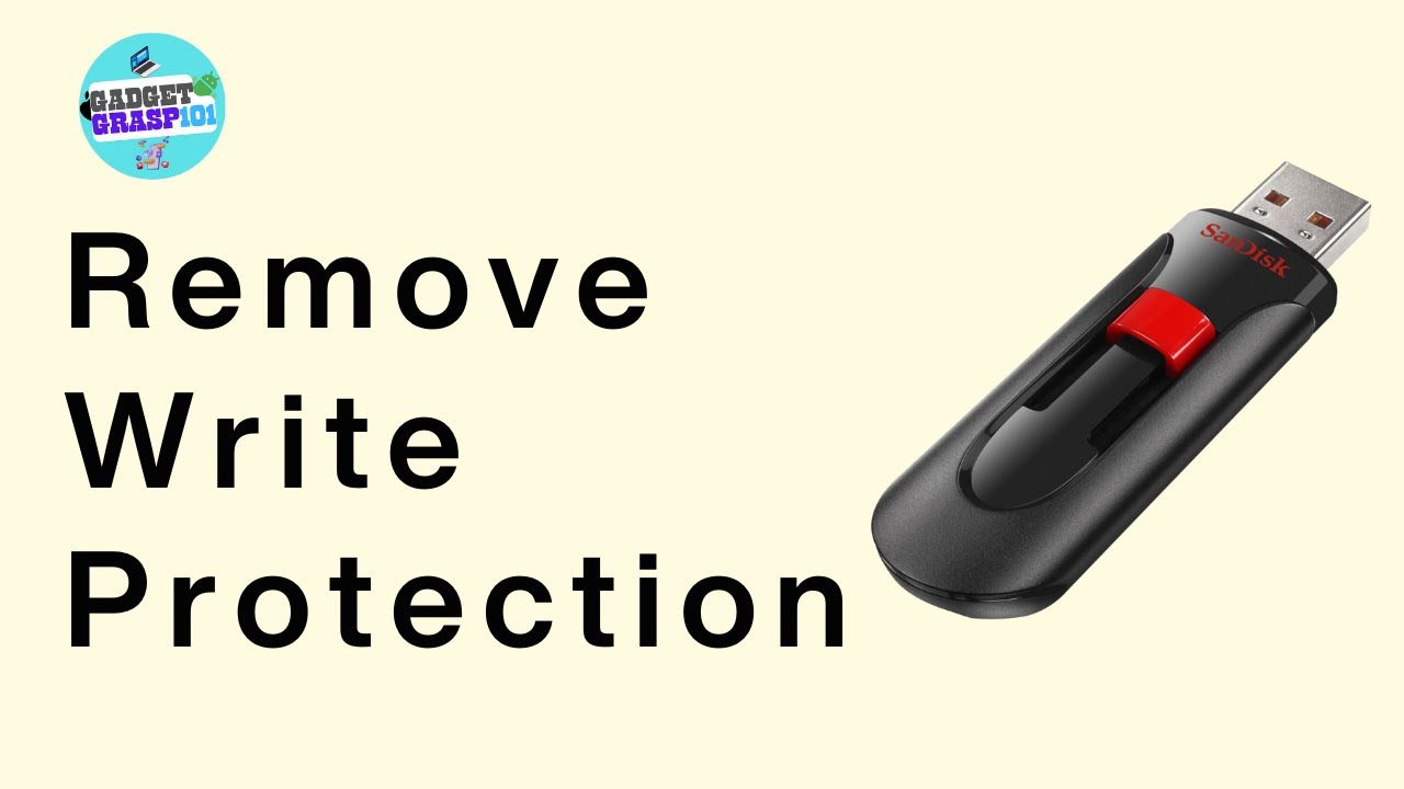 3 Ways Remove Write Protection From USB Pendrive | 'The disk is write ...
