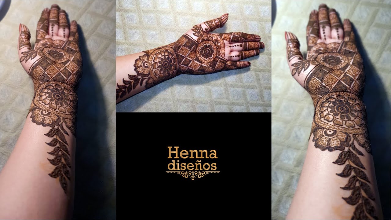 Henna in New Grid Design in the palm. - YouTube