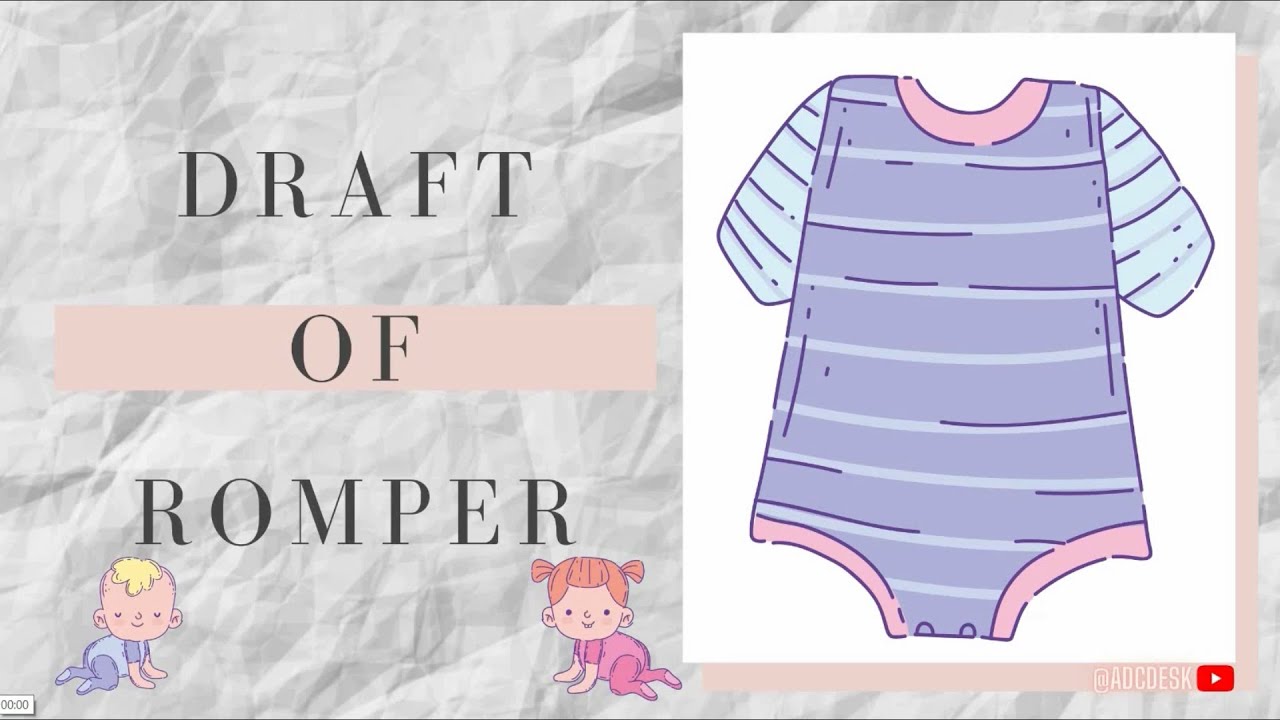 Draft of Romper in 5 minutes | Kids Drafting | Dress Drafting for 2 ...