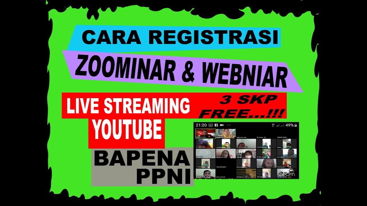 cara daftar seminar online youtube bapena ppni - YouTube