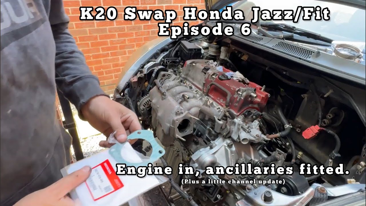 K20 swap Honda Jazz/Fit, Engine fitted and ancilleries finalised ...