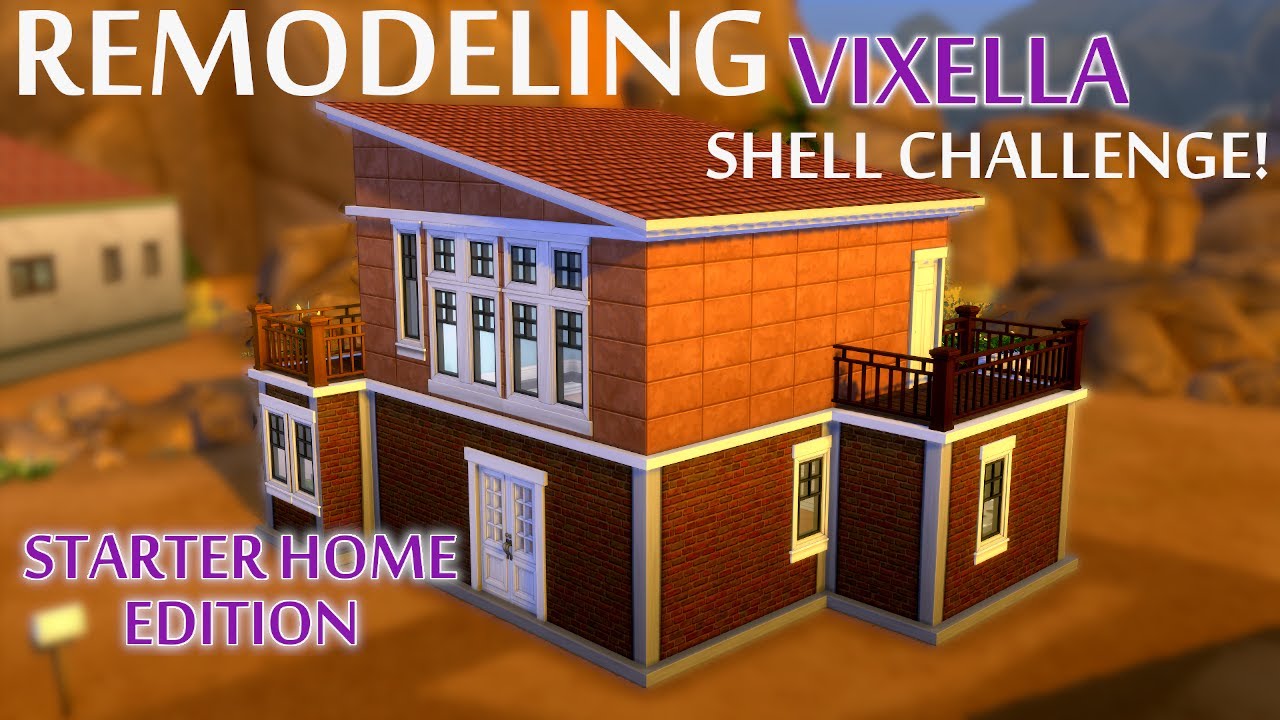 STARTER HOME | VIXELLA SHELL CHALLENGE | SPEED BUILD | THE SIMS 4 - YouTube