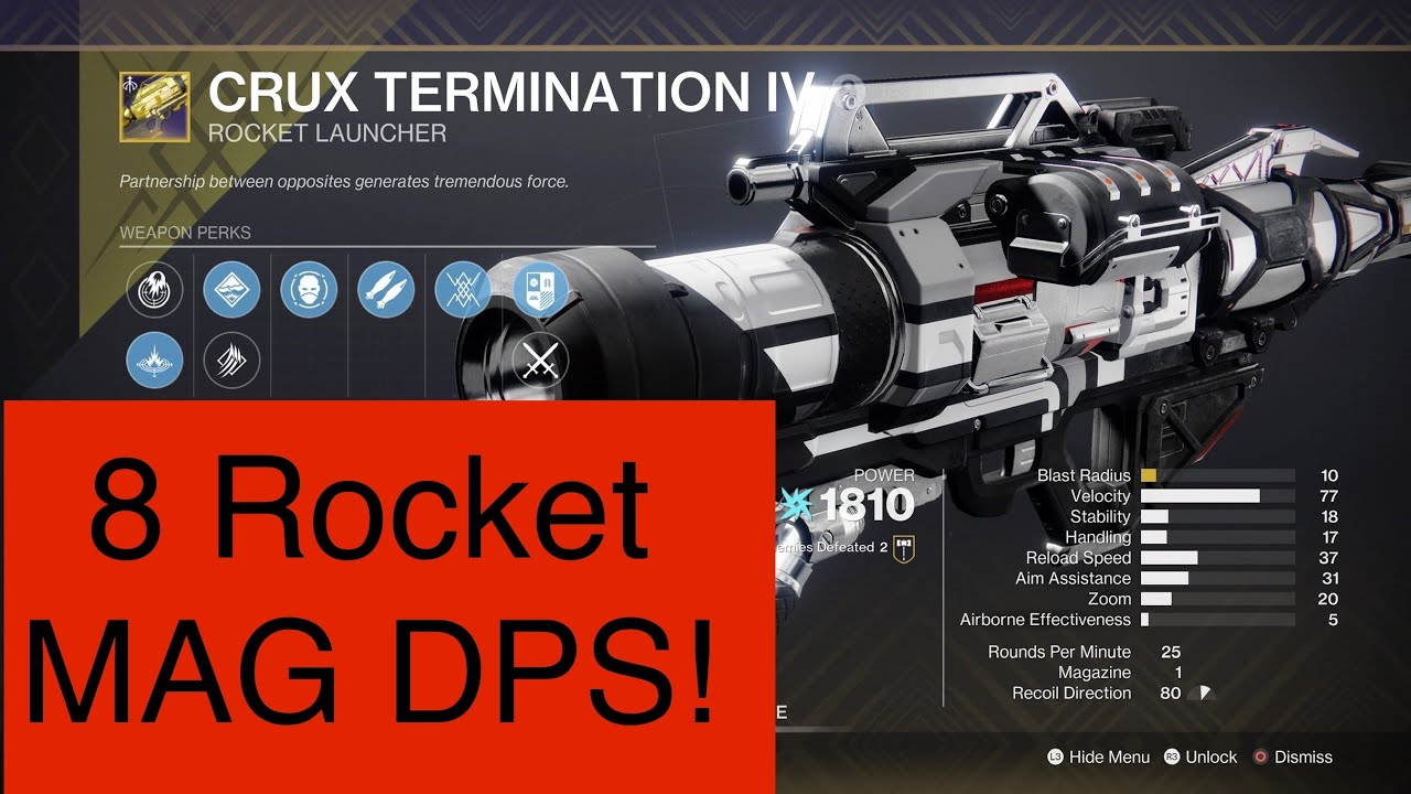 8 Rocket Mag DPS with Crux Termination! - YouTube
