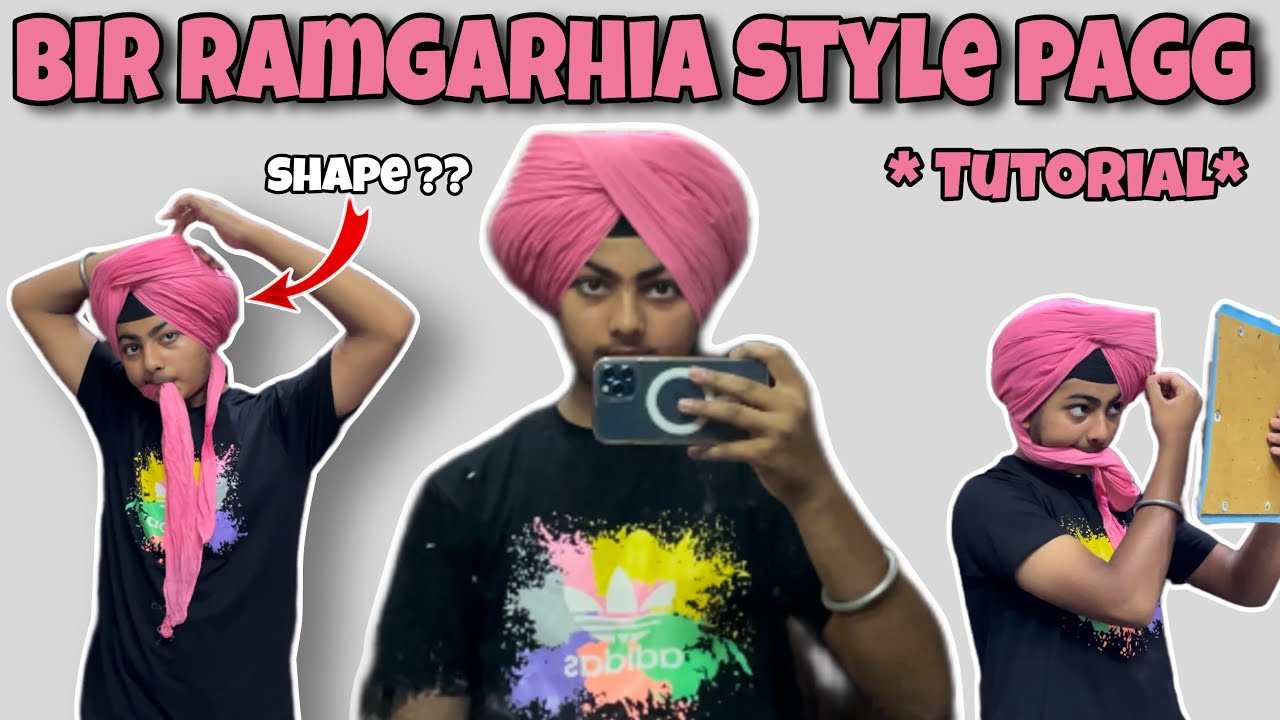 How to tie @BIRRAMGARHIA style pagg// patialaShahi Pagg *tutorial ...