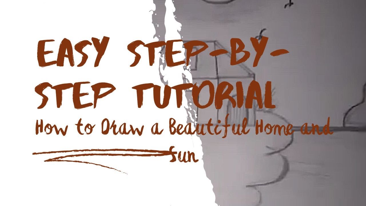How to Draw a Beautiful Home and Sun - Easy Step-by-Step Tutorial # ...
