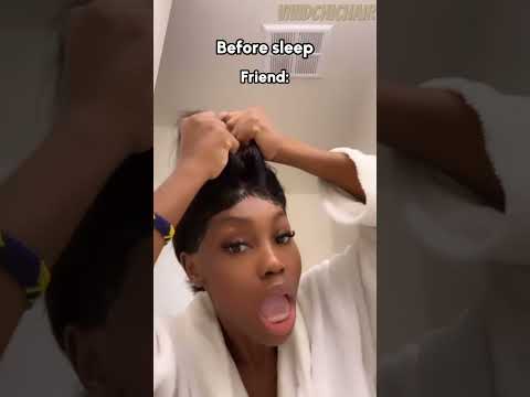 Take off your wig one second and going to bed . 😀coz mine is glueless ...