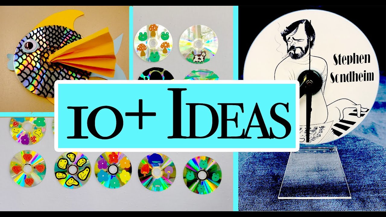 DIY CRAFTS WITH CDs | HOW TO UPCYCLE CDs | CD CRAFTS - YouTube