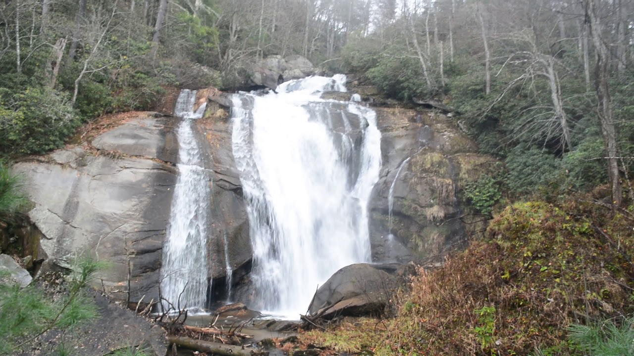 Middle Creek Falls Elevated View, Highlands, North Carolina - YouTube