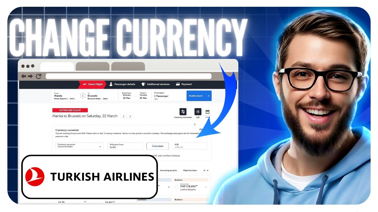 How To CHANGE CURRENCY In Turkish Airlines Website (Quick And Easy ...