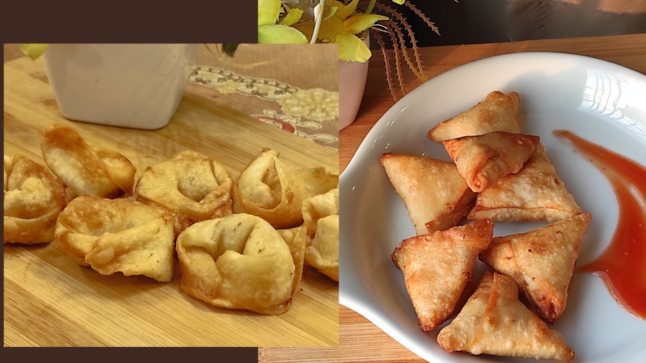 1 bite creamy malai boti samosa | spicy chicken wontons recipe | by ...