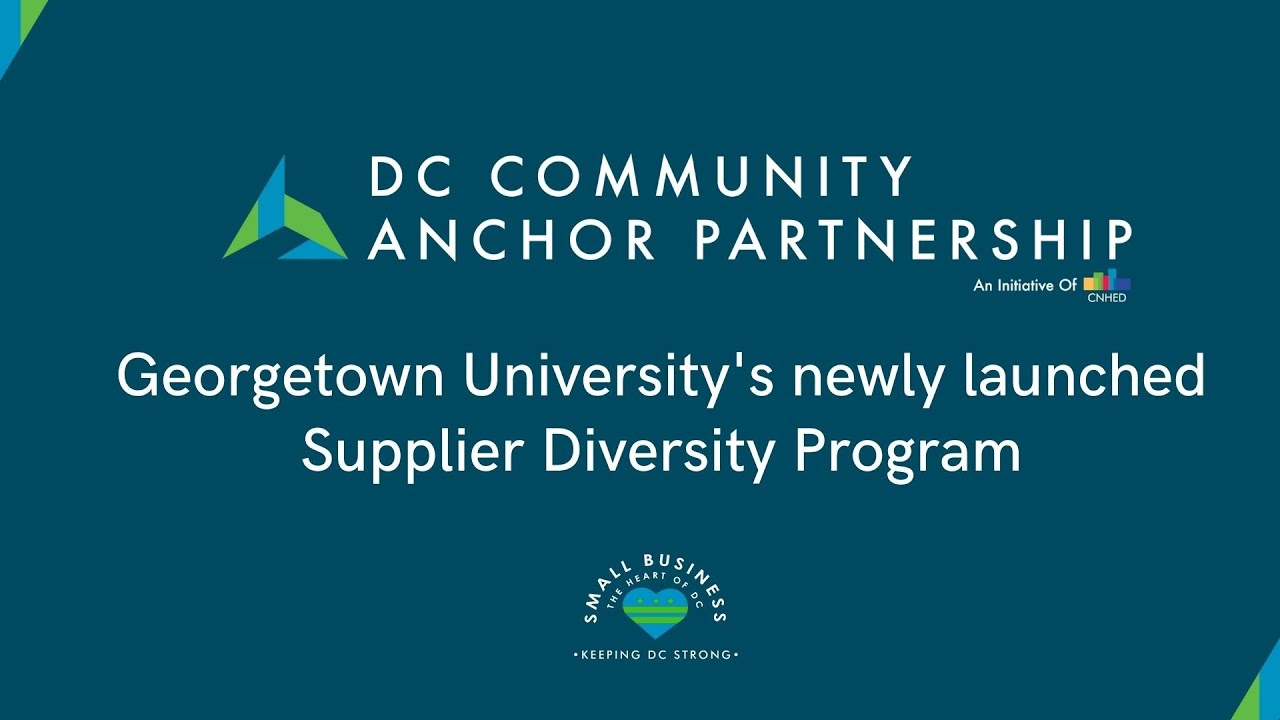 Georgetown University's newly launched Supplier Diversity Program - YouTube