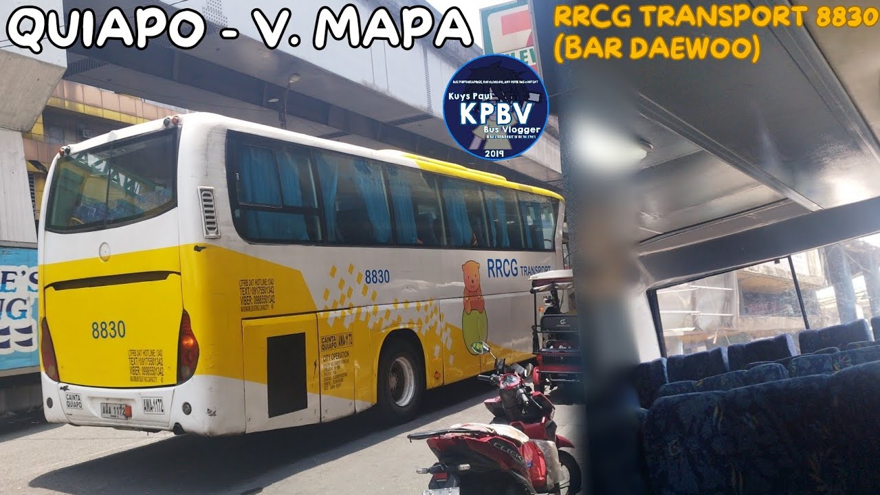 ONBOARD!! Bus Ride RRCG Transport 8830 (BAR) || QUIAPO - V. MAPA - YouTube