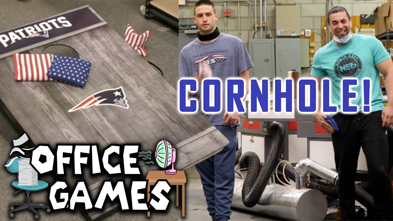 CornHole Tournament in the Office! - Lumberlend Office Games - YouTube