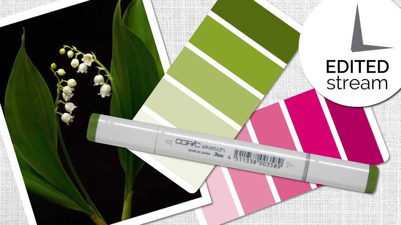 Color Theory for Alcohol Markers: Swatching Green Blends (Edited Stream ...
