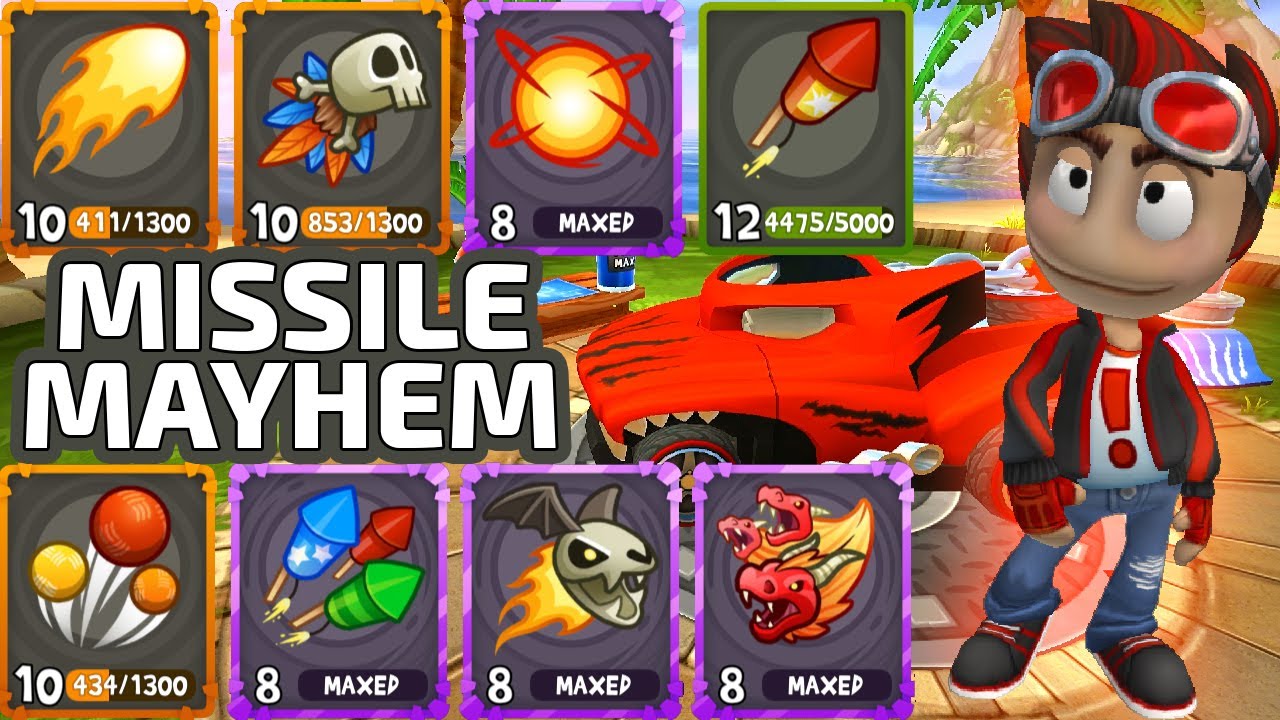 MISSILE MAYHEM POWER UP | Hot Weiler Rez Game Play | Beach Buggy Racing 2 - YouTube