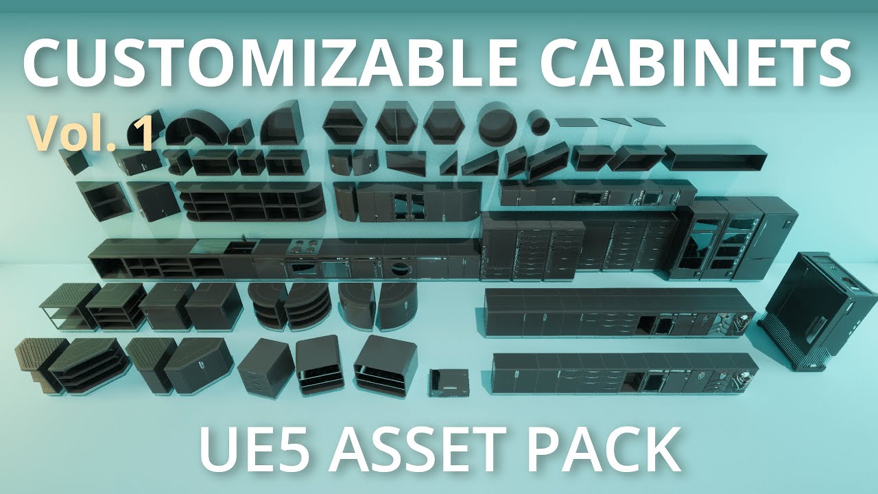 UE5 Asset Pack - Customizable Cabinets - YouTube