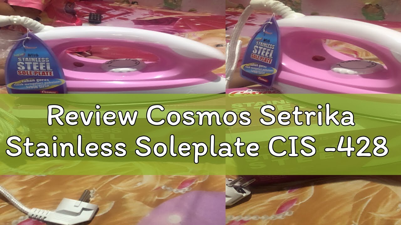 Review Cosmos Setrika Stainless Soleplate CIS -428 - YouTube
