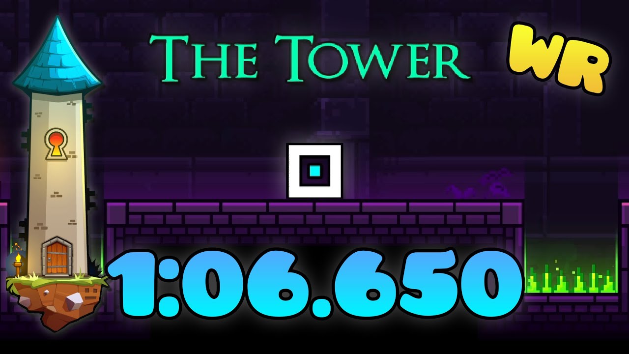 (FWR) Geometry Dash 2.2 - The Tower Speedrun in 1:06.650 - YouTube