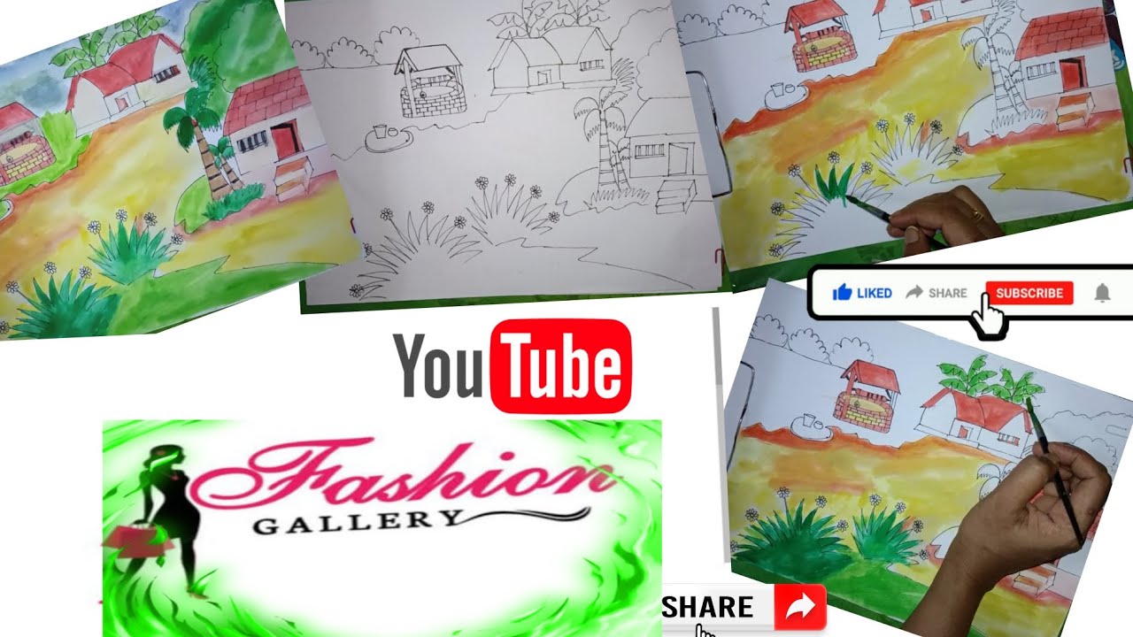 How to draw a easy senery! Drawing of nature#video #viral #drawing # ...