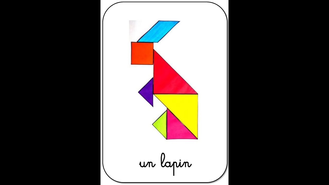 Réalisation d'un lapin avec les pièces du Tangram - YouTube