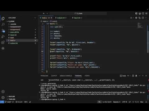 Read Input | Print to Console | Write to File | C Programming Langauge - YouTube