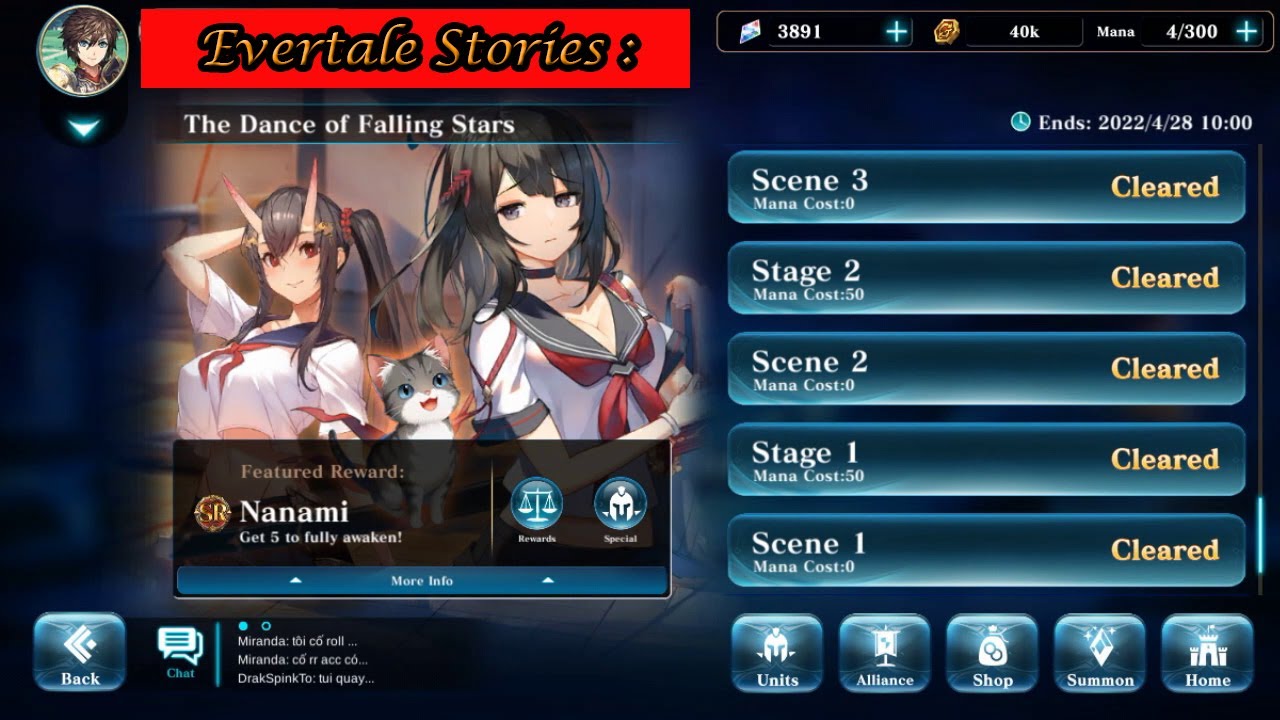Evertale Stories : The Dance of Falling Stars - YouTube