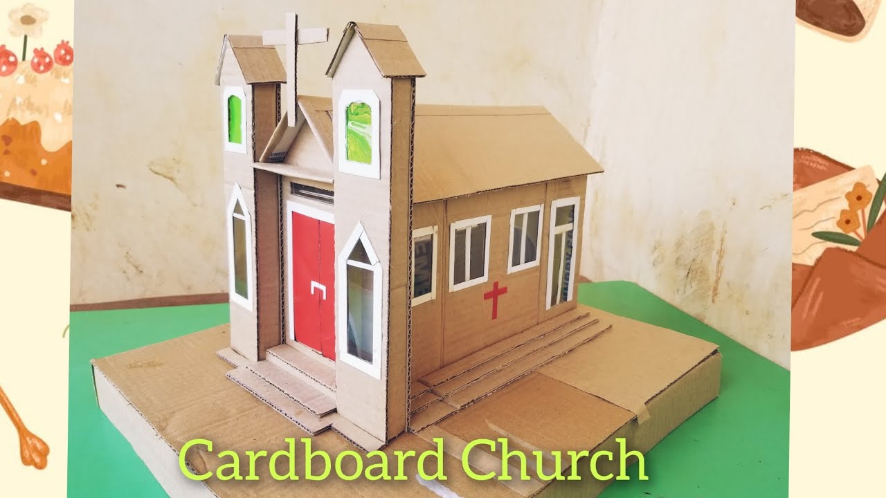 How To Make A Church With Cardboard || DIY Cardboard Church #008 - YouTube