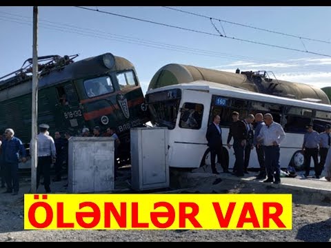 SON DƏQİQƏ- Bakıda avtobusla qatar toqquşdu- 1 ölü, 7 yaralı var - VİDEO