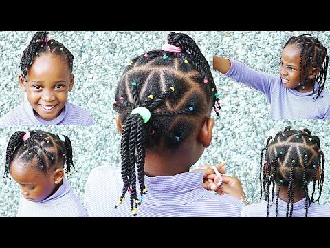 Kids protective style | Twisted triangles. - YouTube