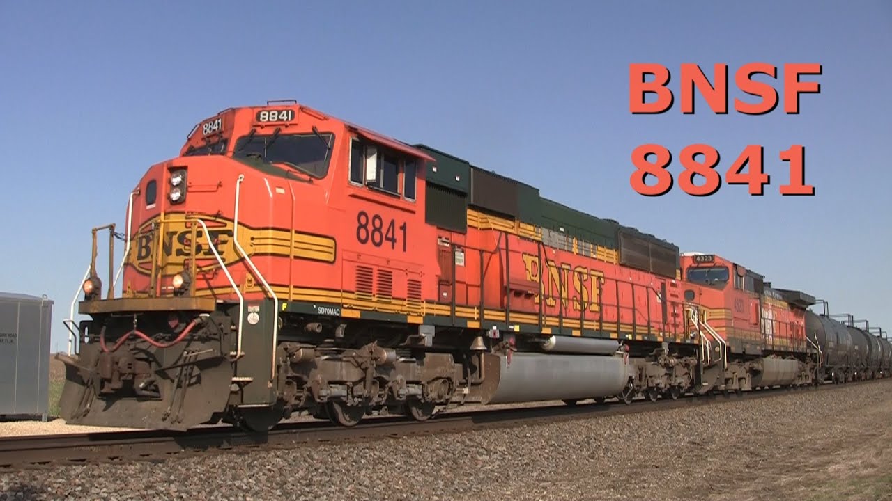 BNSF 8841 East - an EMD SD70MAC on 4-26-2014 - YouTube